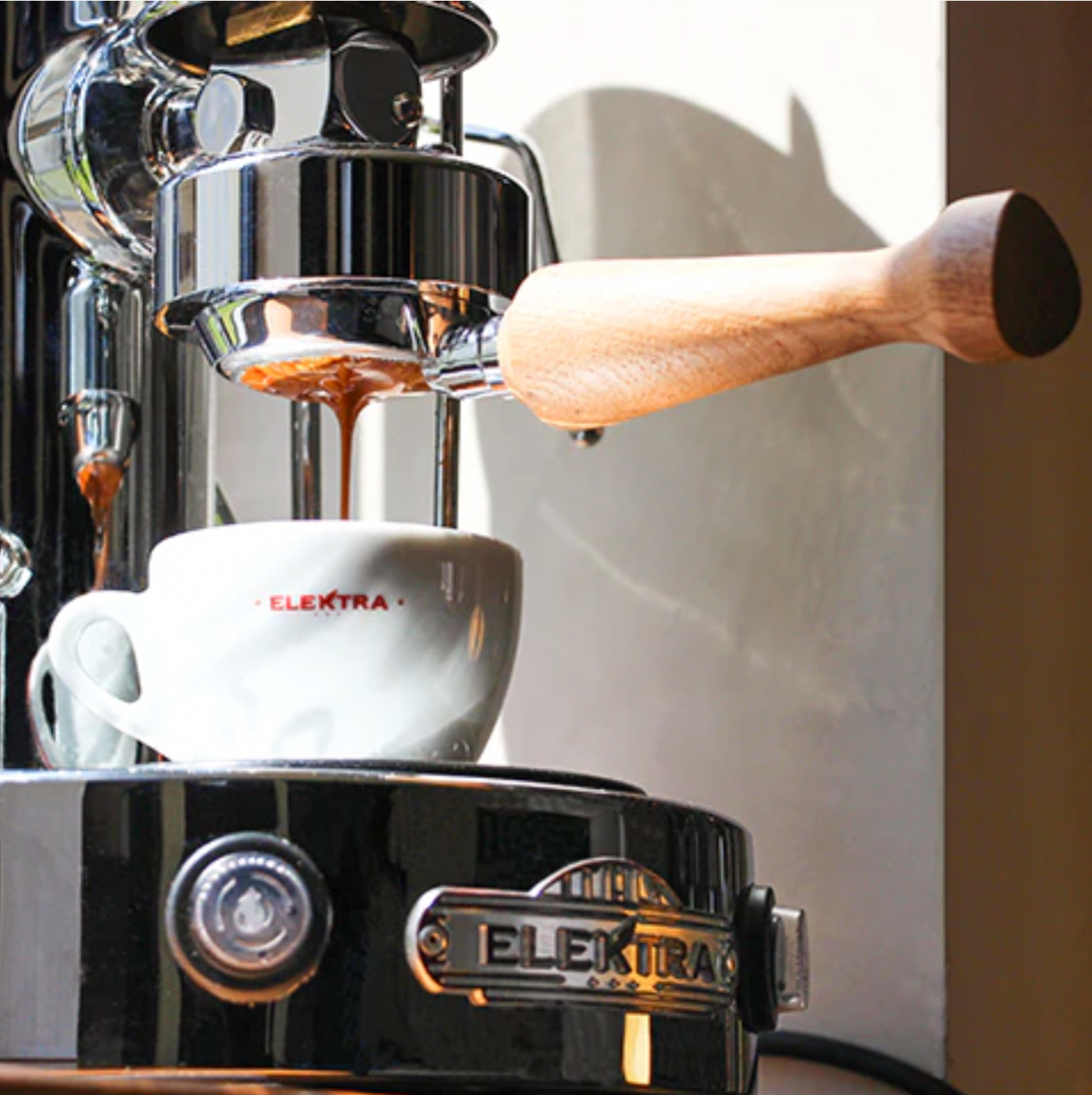 ELEKTRA Micro Casa Semiautomatica Copper & Brass – Hebbey Coffee - An ...